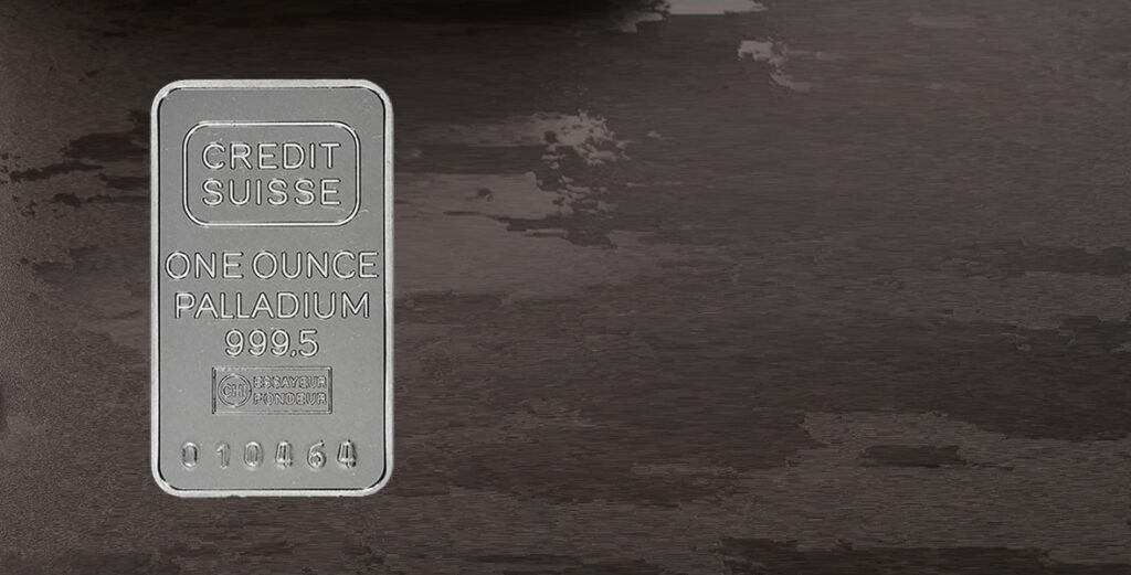 Buy 1 oz Palladium Bars | Pure Palladium Bullion Bars for Sale